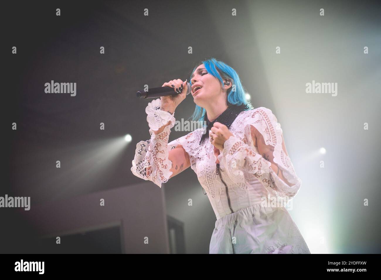 Napoli, Italy. 25th Oct, 2024. Italian singer and rapper Rosa Luini ...