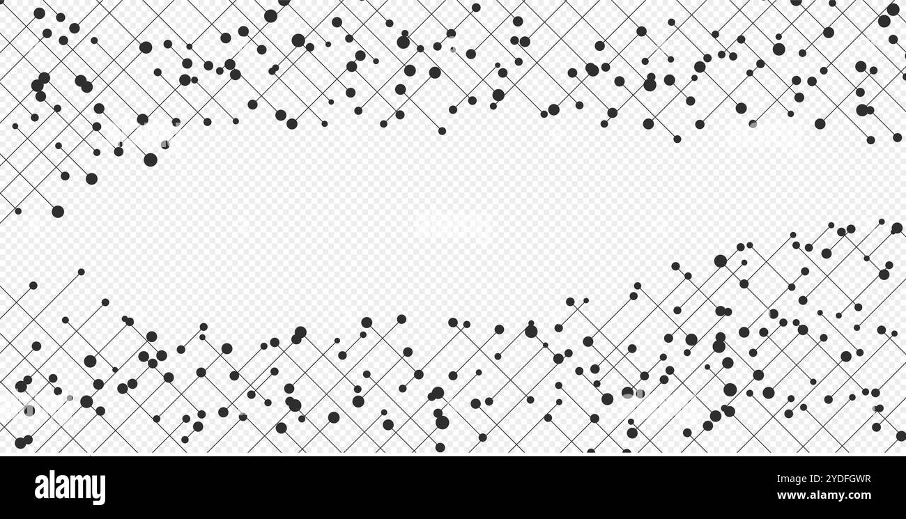 Abstract lines with different dots, node point, digital, technology ...