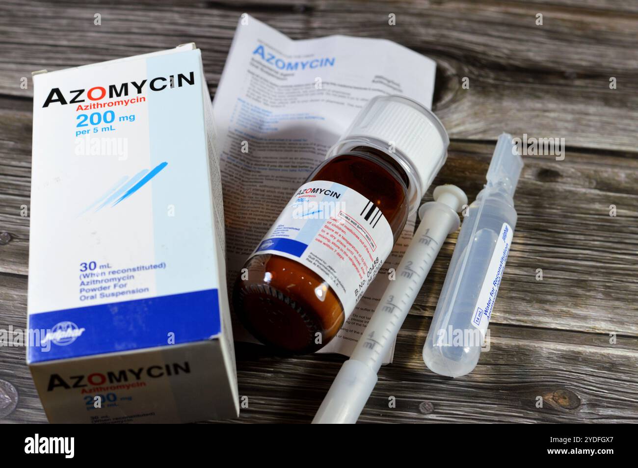 Cairo, Egypt, October 4 2024: Azomycin Azithromycin 200mg per 5ml ...