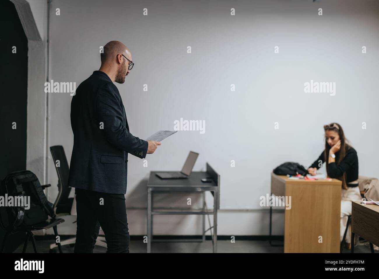 School headmaster with students hi-res stock photography and images - Alamy