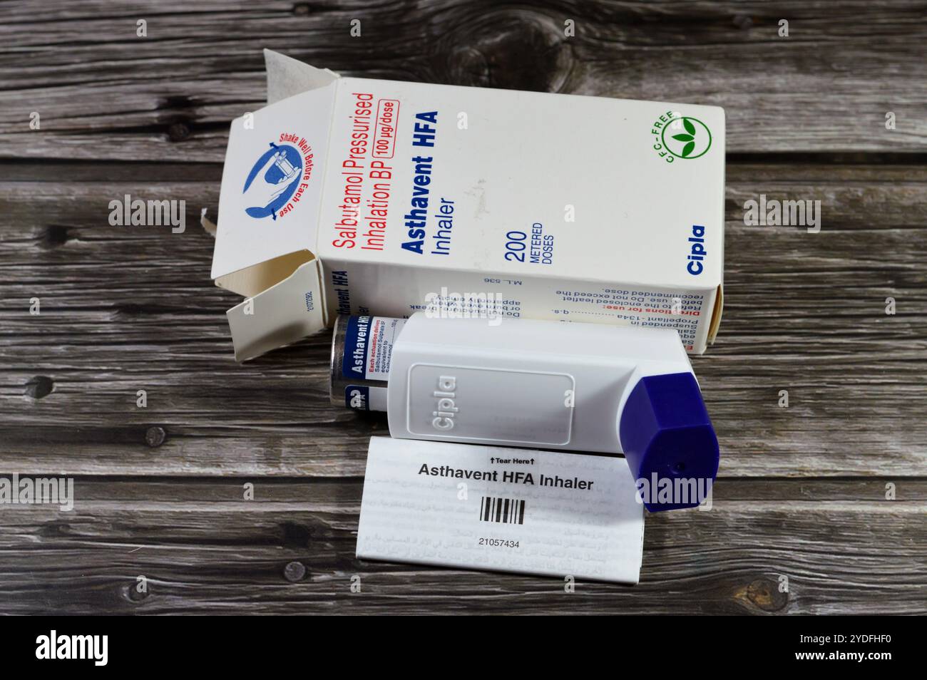 Cairo, Egypt, October 4 2024: Asthavent Inhaler 200 Dose Salbutamol ...