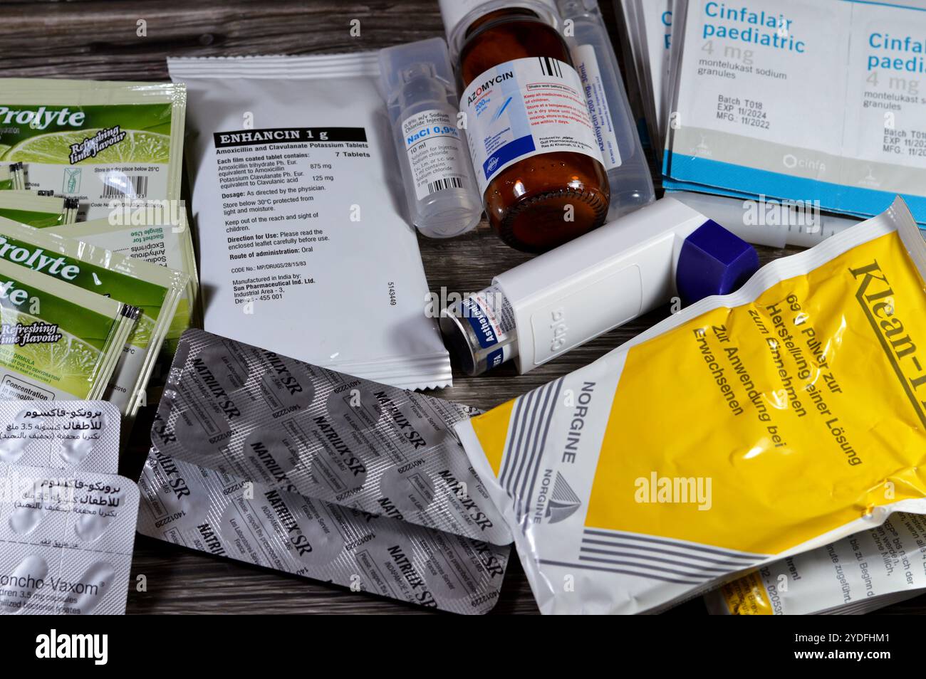 Cairo, Egypt, October 4 2024: various drugs and medications, Prolyte ...