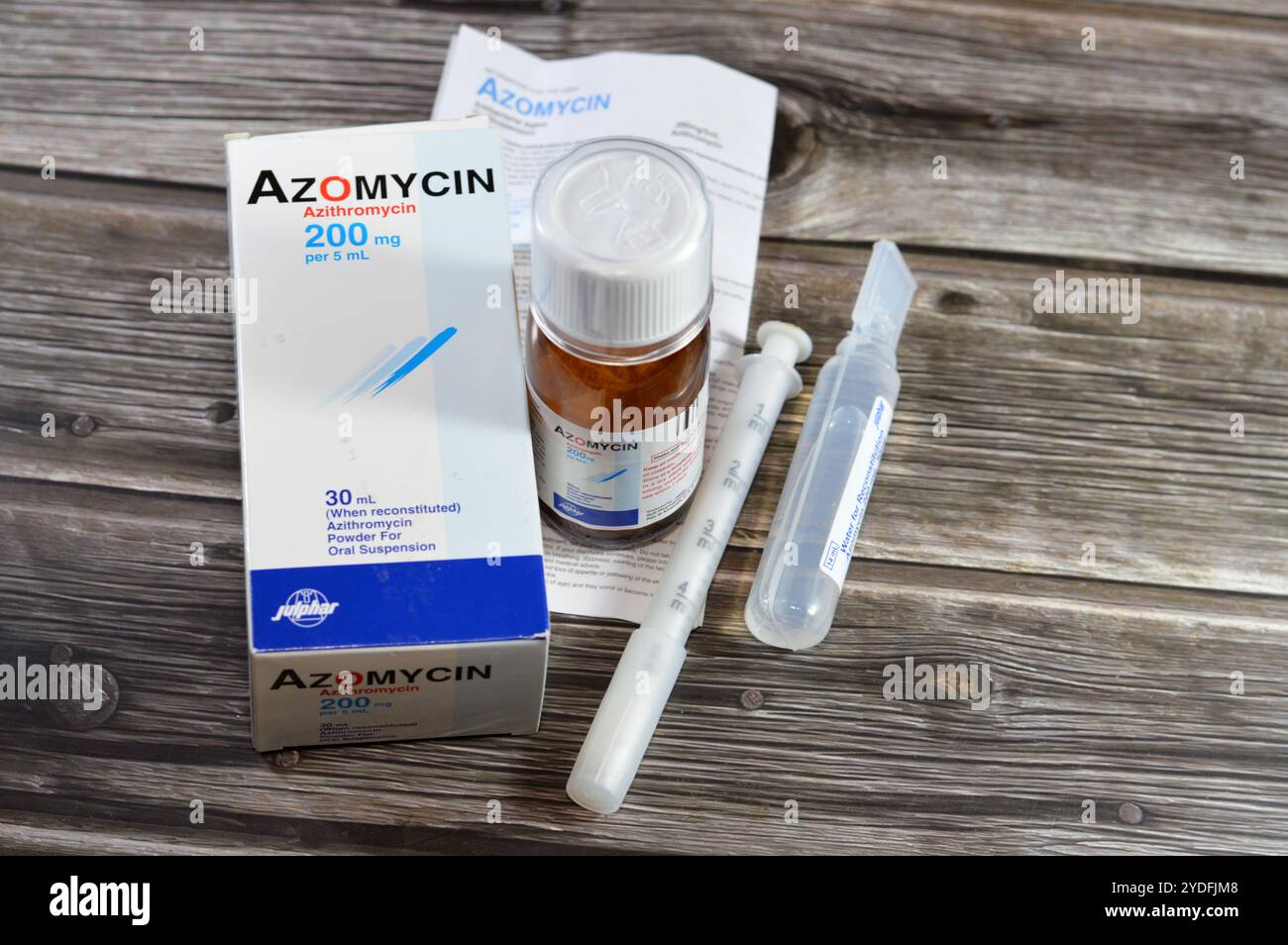 Cairo, Egypt, October 4 2024: Azomycin Azithromycin 200mg per 5ml ...