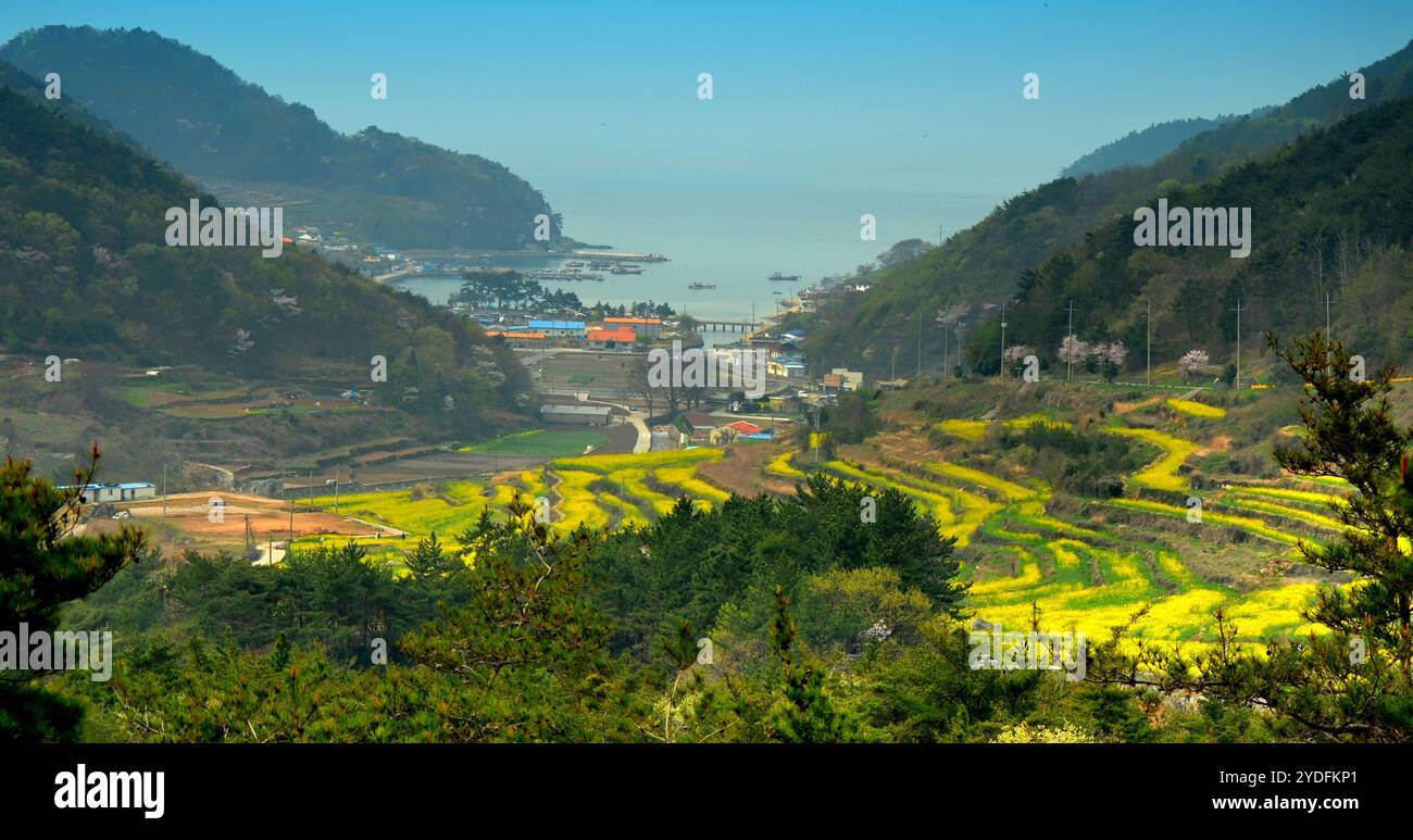 Landscape at Namhaedo or Namhae Island, South Gyeongsang Province ...