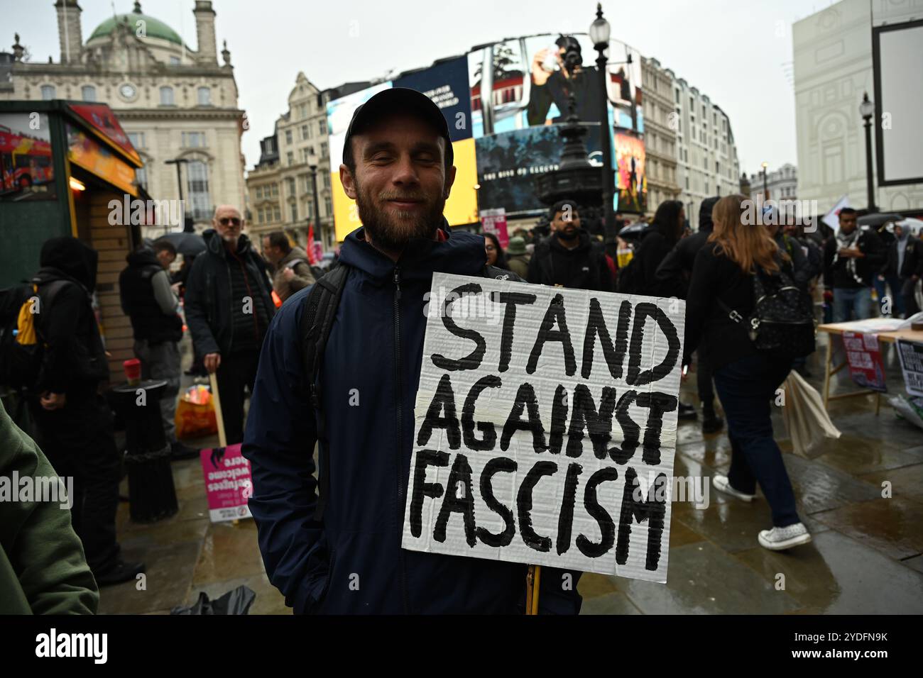 LONDON, UK. 25th Oct, 2024. Thousands came out to protest against Tommy ...