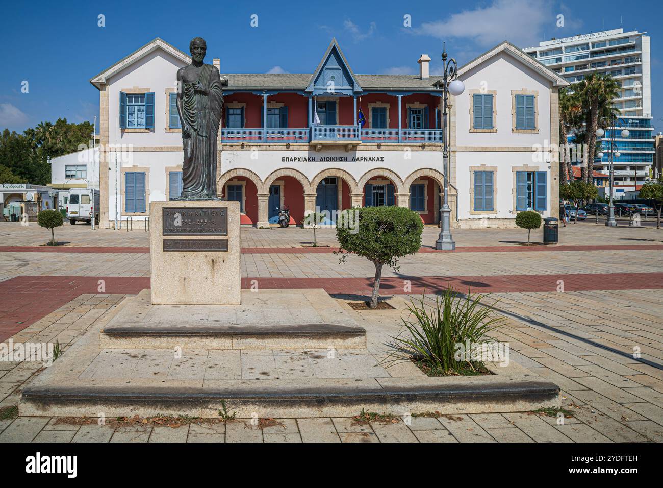Zeno of Citium Monument in Vasileos Pavlou Square, Larnaca, Cyprus ...
