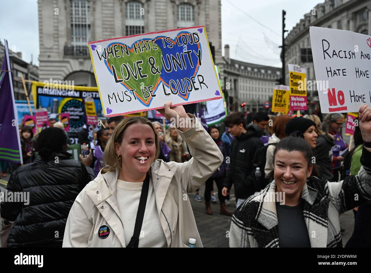 LONDON, UK. 25th Oct, 2024. Thousands came out to protest against Tommy ...
