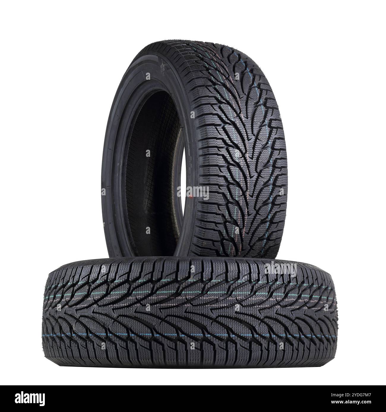 Car Parts - Two new winter tires for a car isolated white background ...