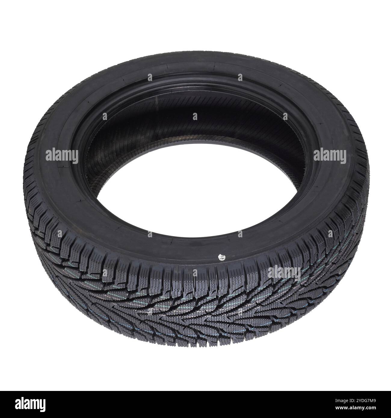 Car Parts - Front view new winter tires for a car isolated white ...