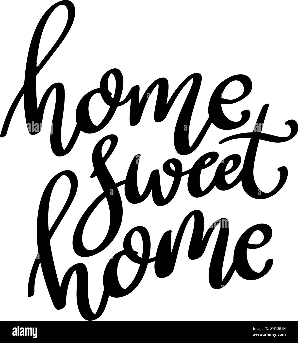 Home sweet home. Hand Drawing lettering quote. Vector illustration ...