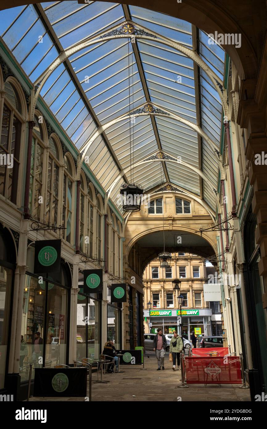 UK, England, Yorkshire, Halifax, Town Centre, The Old arcade, between ...