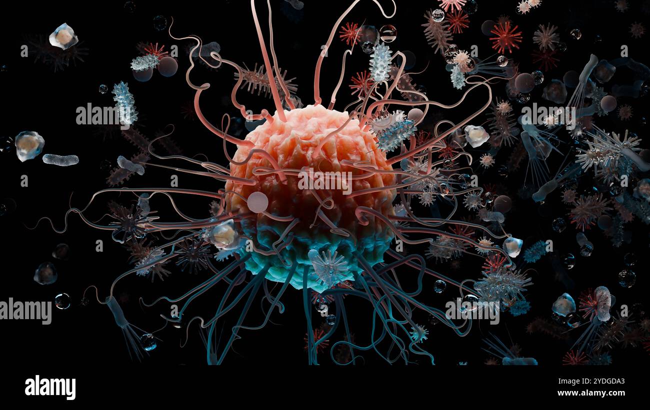 Different types of virus and bacteria and microbe and germs set ...