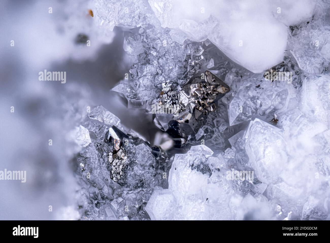 Metallic Tetrahedrite on quartz. Specimen from Calra mine, Oberwolfach ...