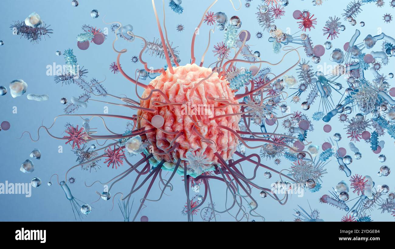 Different types of virus and bacteria and microbe and germs set ...