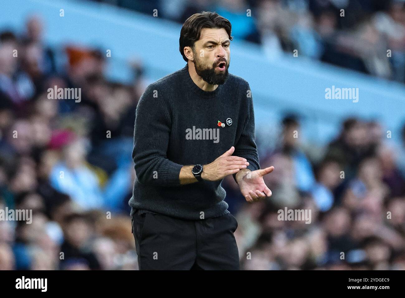 Russell Martin manager of Southampton reacts in the technical area ...