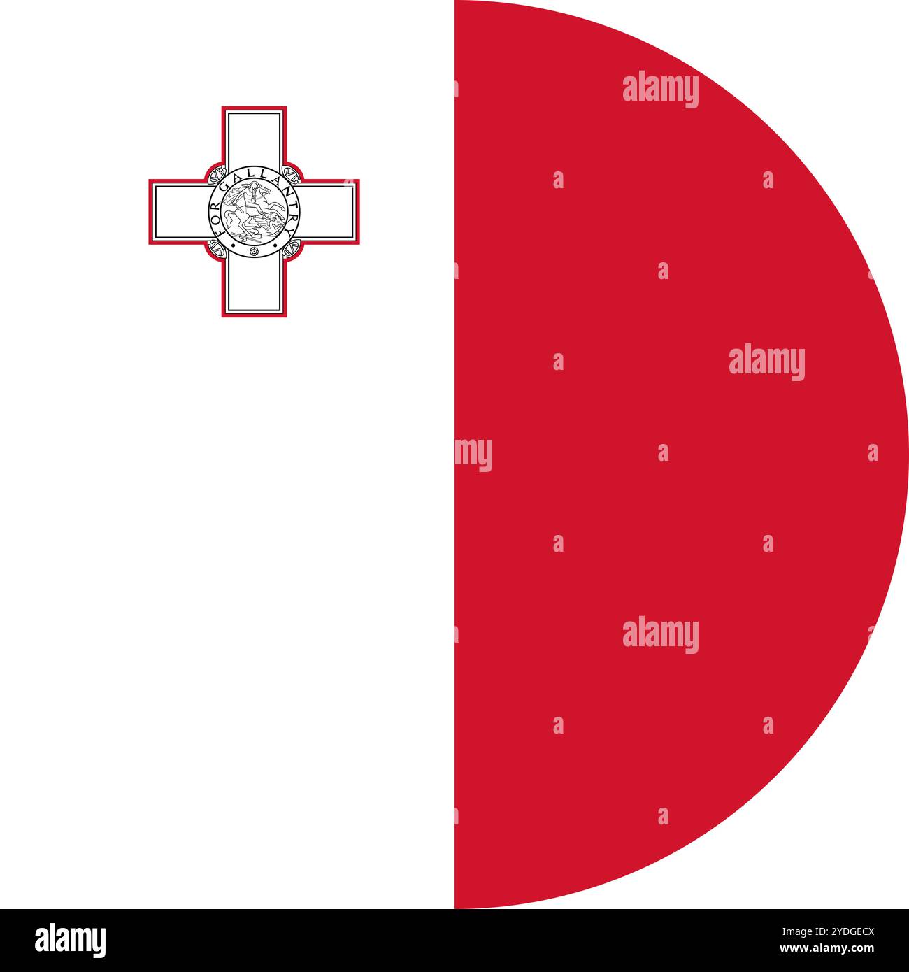 Malta Circle Flag, Circle Flag of Malta, Vector Images Stock Vector ...
