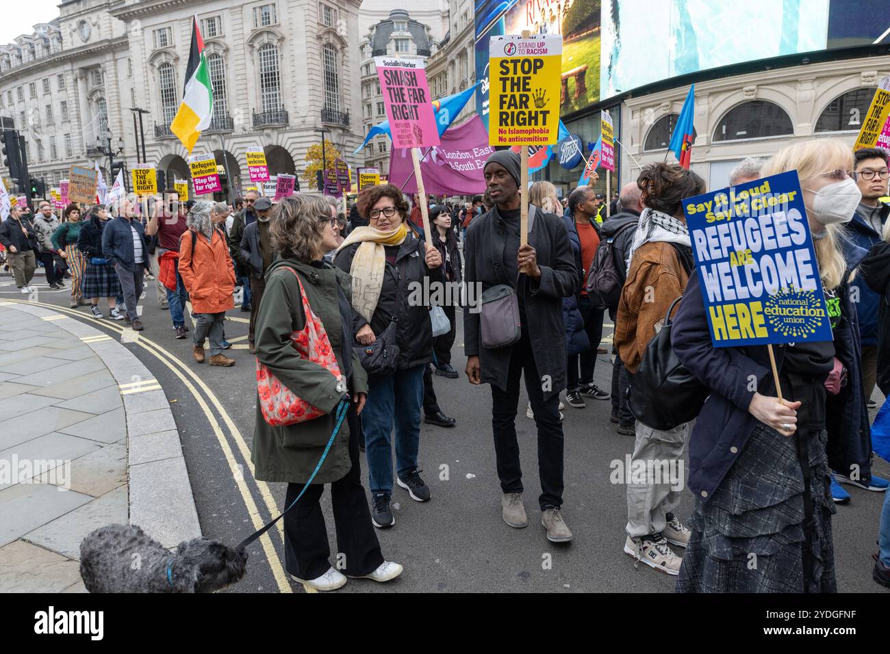 London, UK, 26 October 2024. Protesters take part in a national Stop ...