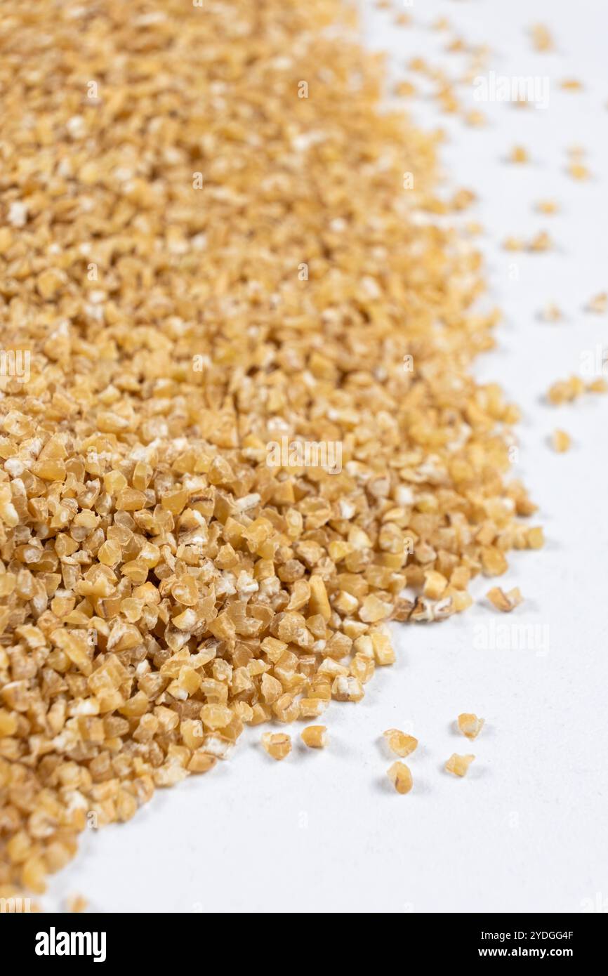 Macro Organic Uncooked Wheat Groats Stock Photo - Alamy