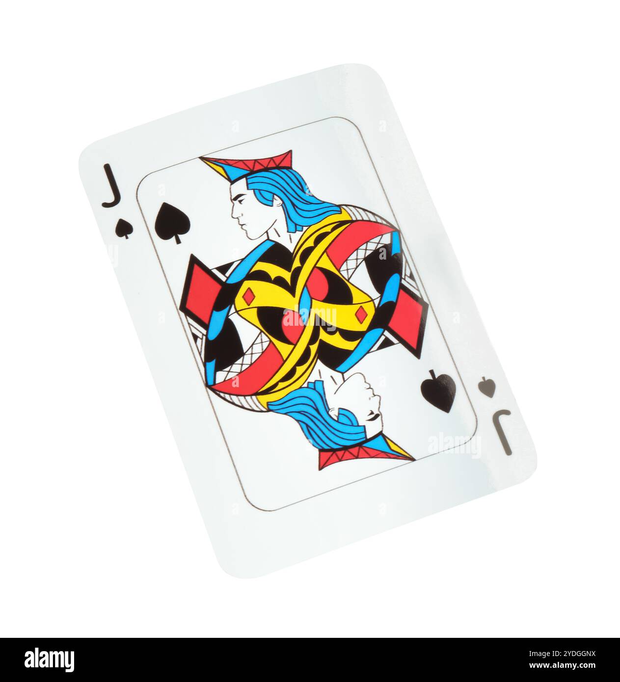 Poker game. One playing card isolated on white Stock Photo - Alamy