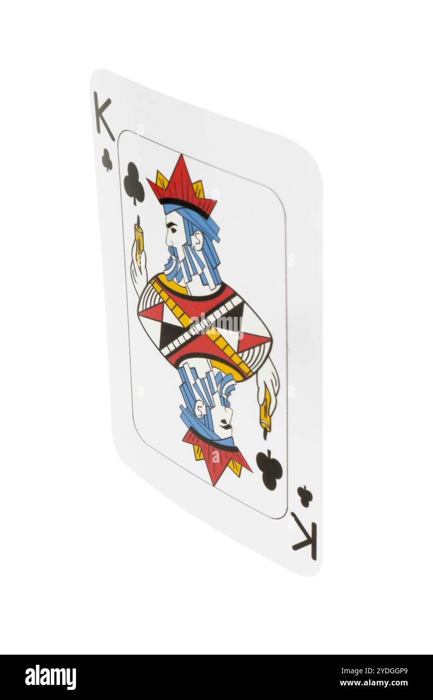 Poker game. One playing card isolated on white Stock Photo - Alamy