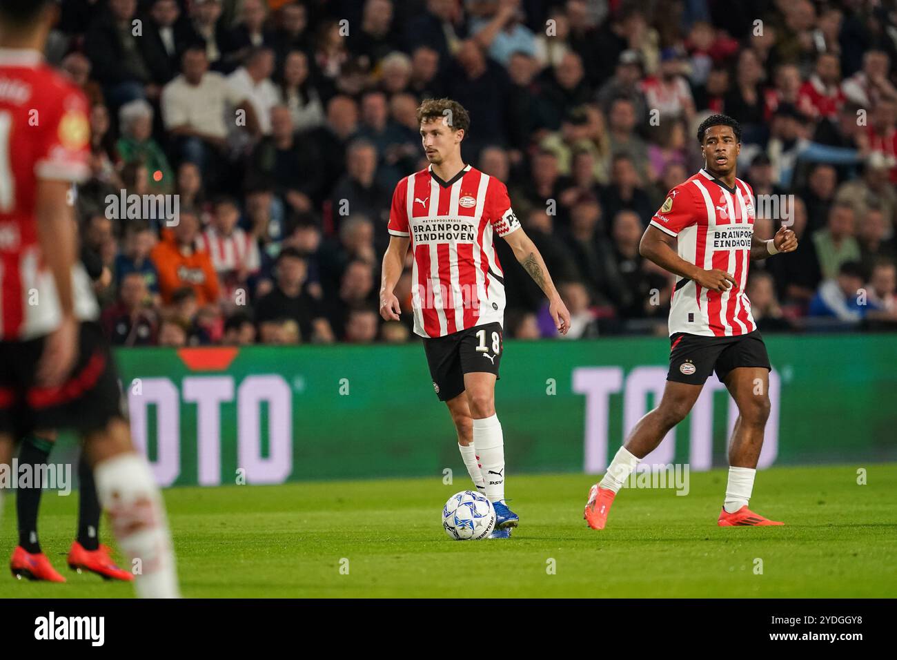 EINDHOVEN, NETHERLANDS - OCTOBER 26: Olivier Boscagli of PSV looks on during a Dutch Eredivisie ...