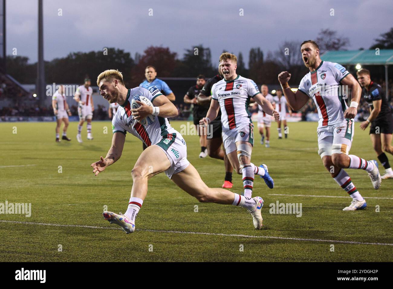 LONDON, UK - 26th Oct 2024: Ollie Hassell-Collins of Leicester Tigers ...