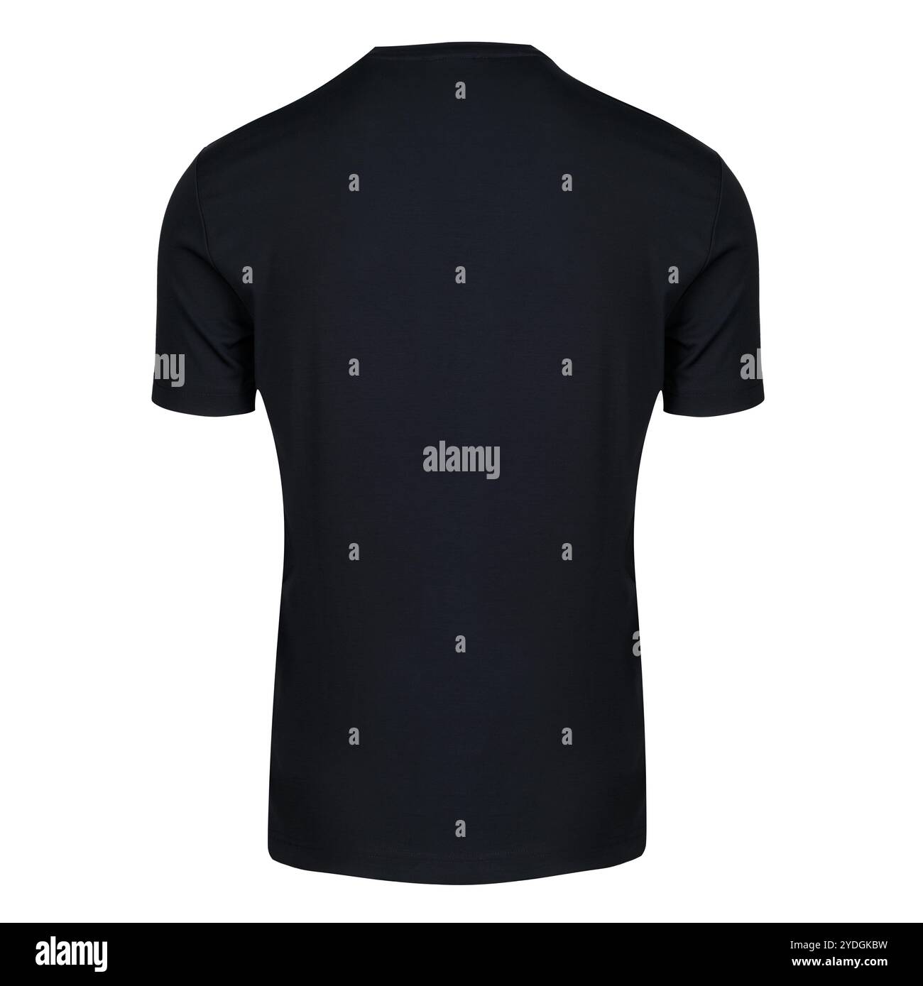 Plain Black T-Shirt Back View Isolated Stock Photo - Alamy