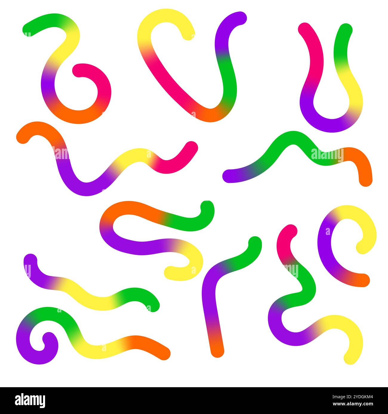 Bright neon abstract gradient lines Cut Out Stock Images & Pictures - Alamy