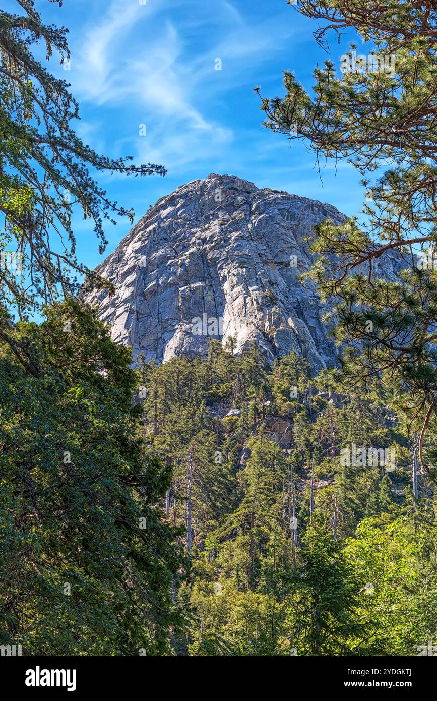 Tahquitz Rock is the larger of the two crags above the town of ...