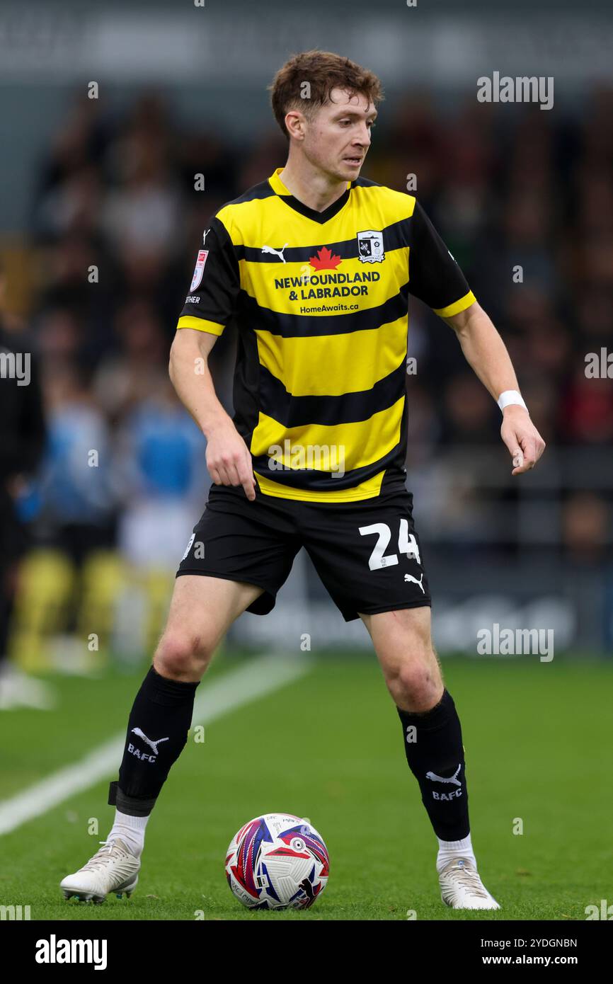 Rory Feely of Barrow AFC on the ball during the Sky Bet League 2 match ...