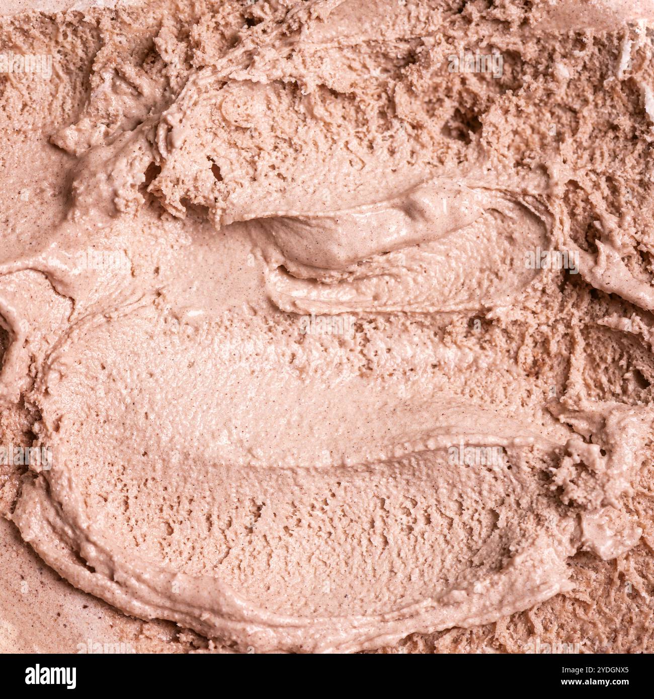 Chocolate ice cream texture, square background. Chocolate brown gelato ...