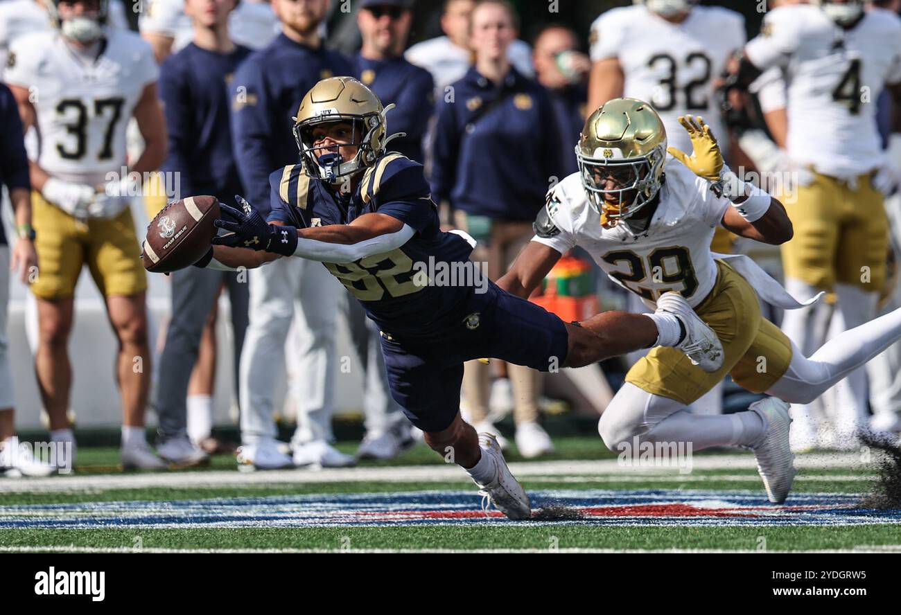 October 26, 2024: Navy Midshipmen wide receiver Nathan Kent (82 ...