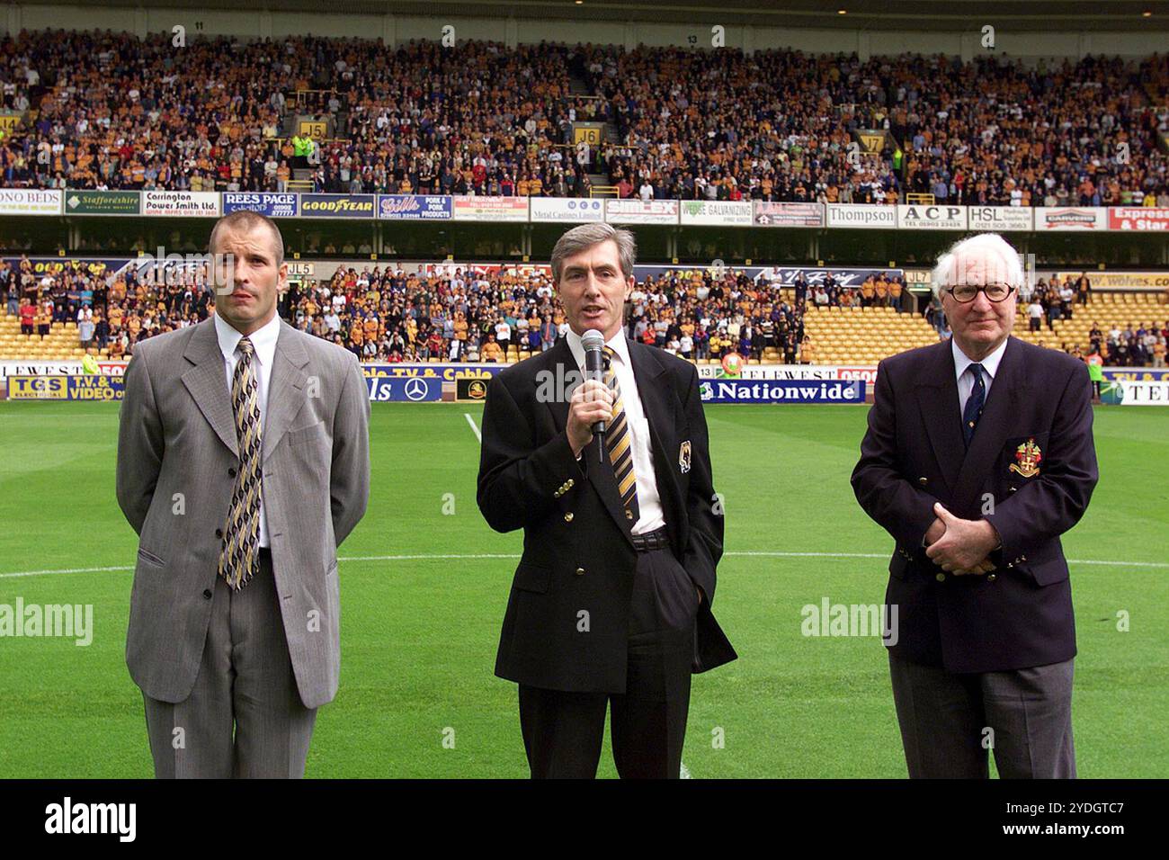 THE BIG THREE...WOLVES MD JOHN RICHARDS (CENTRE) FLANKED BY WOLVES GOAL ...