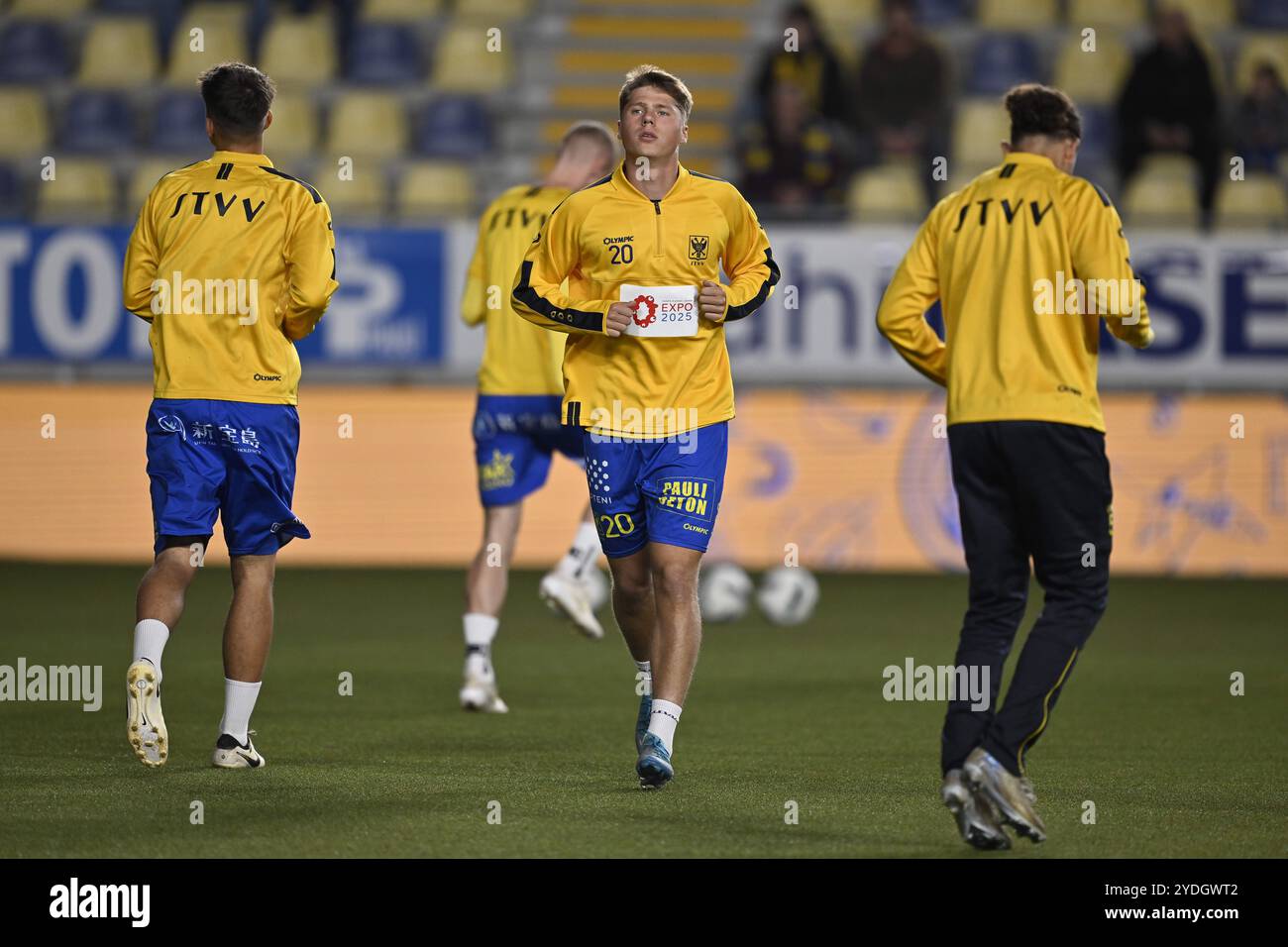 Sint Truiden, Belgium. 26th Oct, 2024. STVV's Rein Van Helden pictured ...