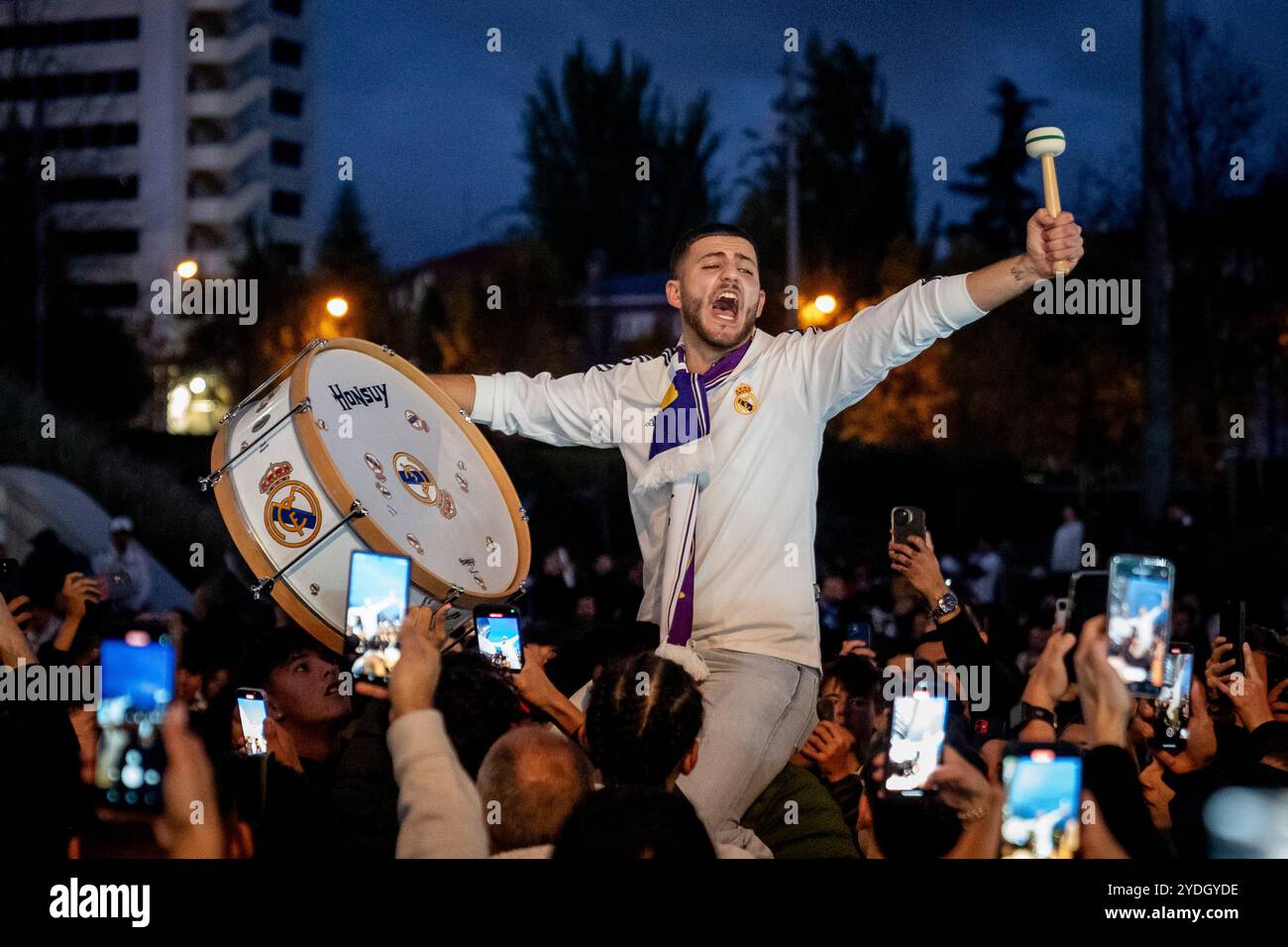 Atmosphere prior to the Clasico between Real Madrid and FC Barcelona ...