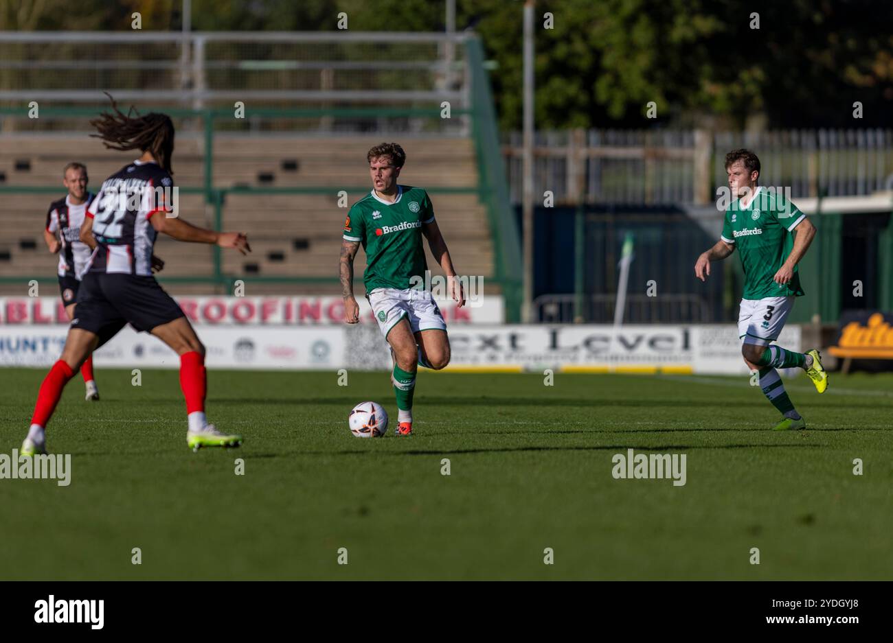 Charlie Cooper ot eovil Town and Miles Welch-Hayes of Maidenhead United ...