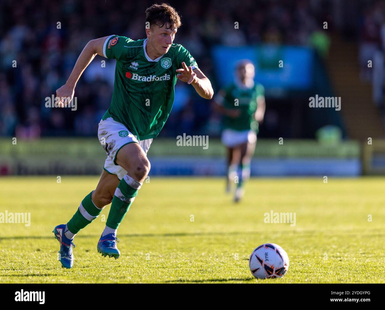 James Plant of Yeovil Town during the National League match at Huish ...