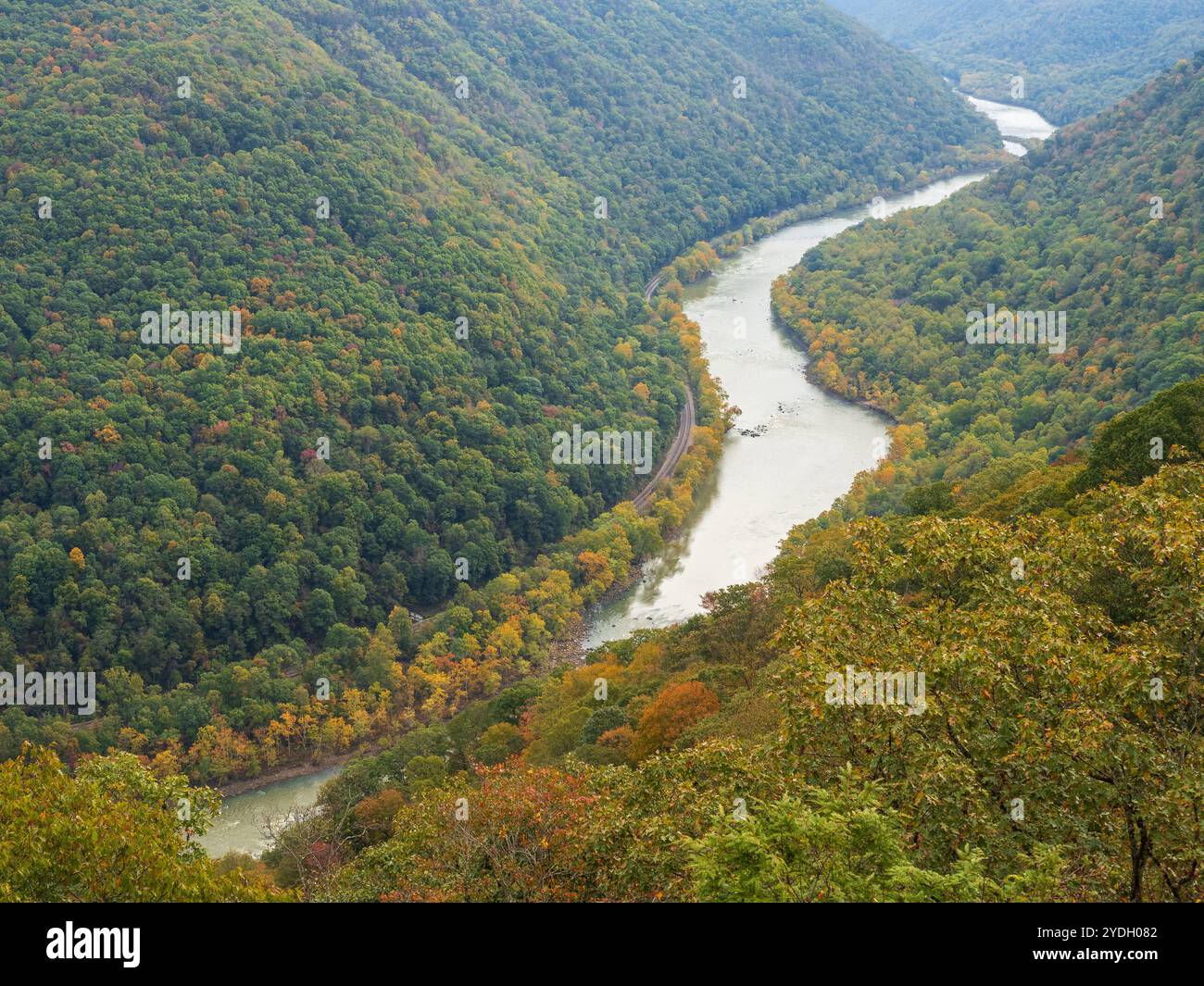 A breathtaking view of Grandview Rim at New River Gorge National Park ...