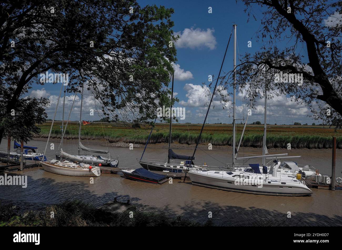 at the ems river near weener in germany Stock Photo - Alamy