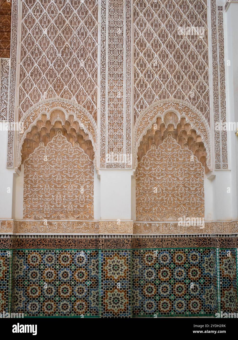Ben Youssef Madrasa courtyard detail, Marrakesh Stock Photo - Alamy