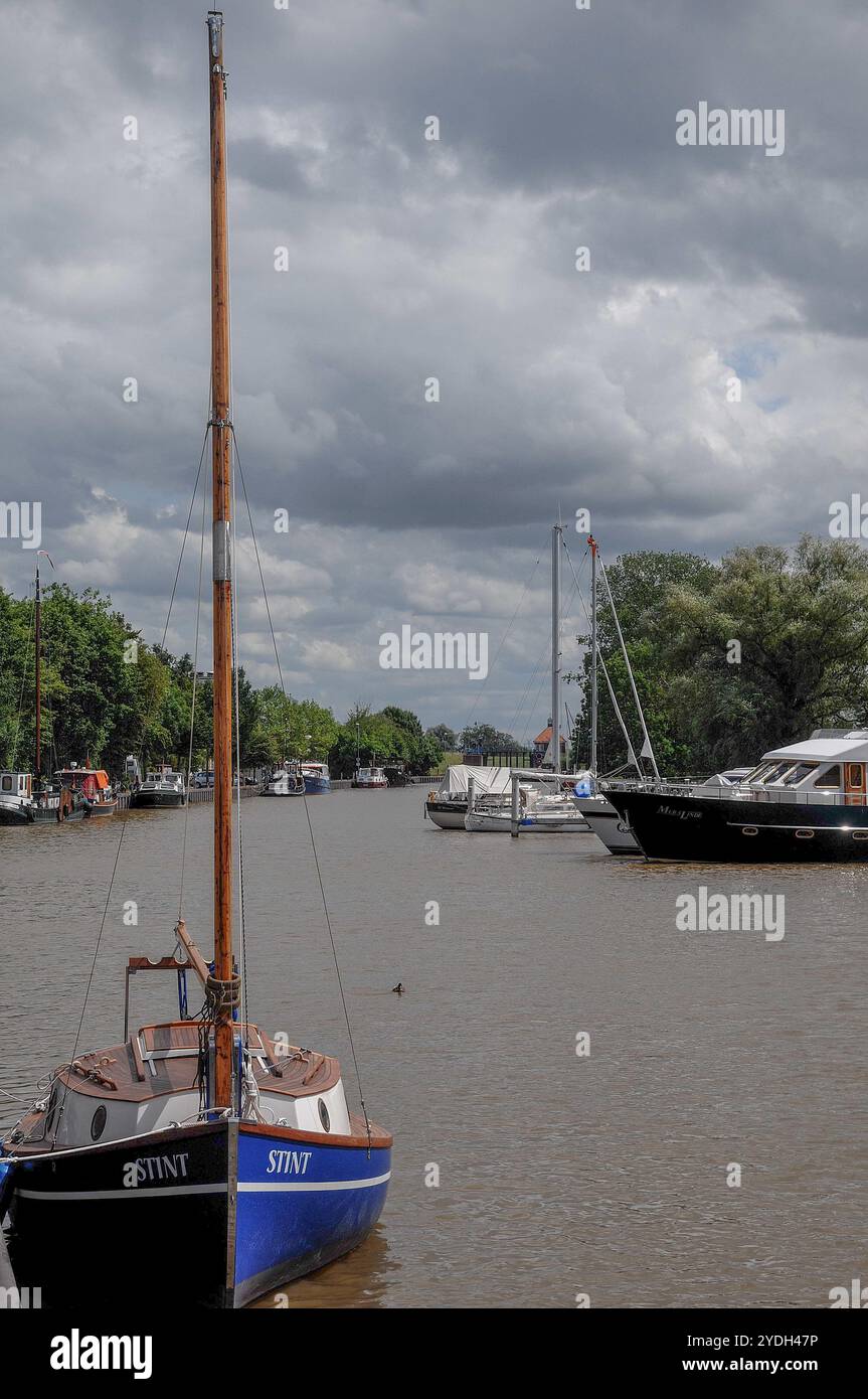 at the ems river near weener in germany Stock Photo - Alamy