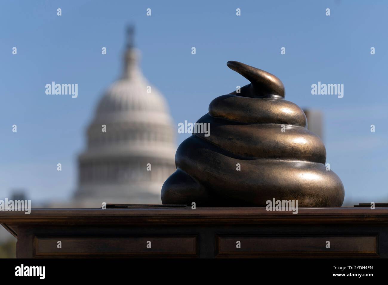 With the Capitol in the background, a temporary art installation titled ...