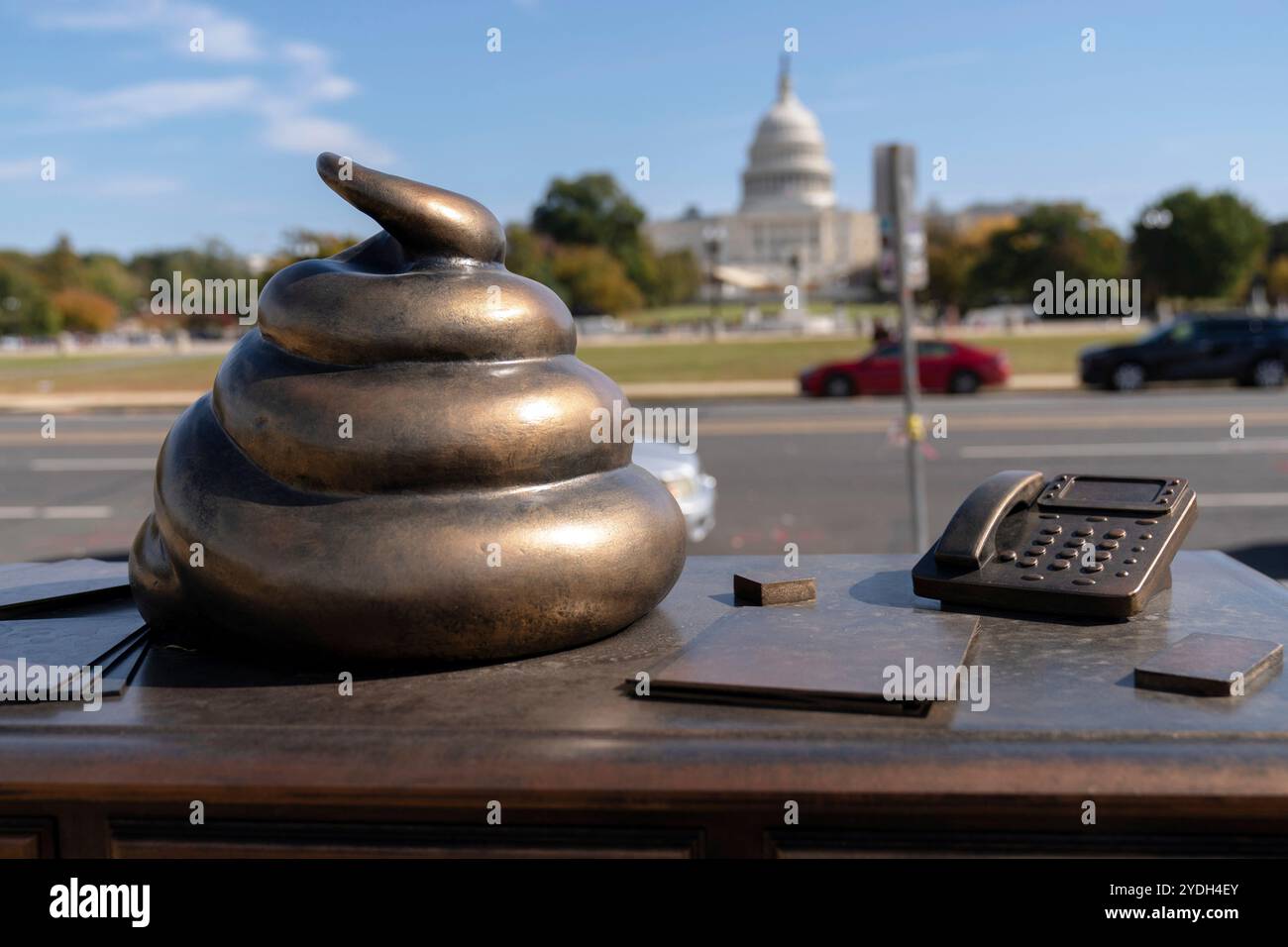 With the Capitol in the background, a temporary art installation titled ...