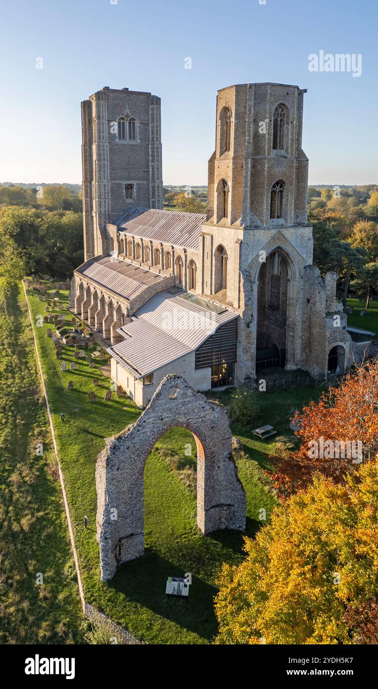 Aerial view of Wymondham Abbey in Norfolk Stock Photo - Alamy