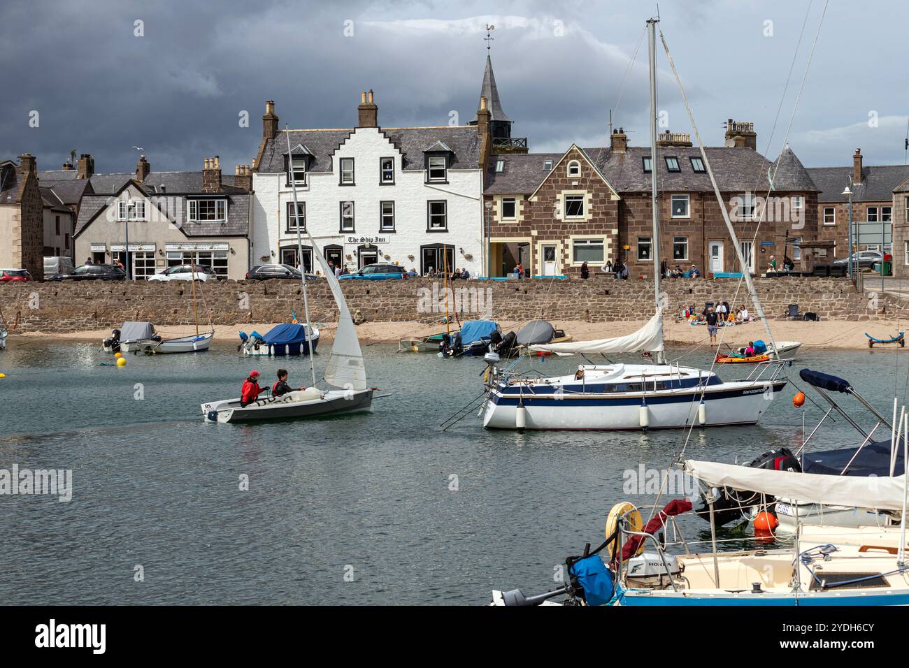 cadet sailing dinghy, Stonehaven Harbour, Stonehaven, Aberdeenshire ...