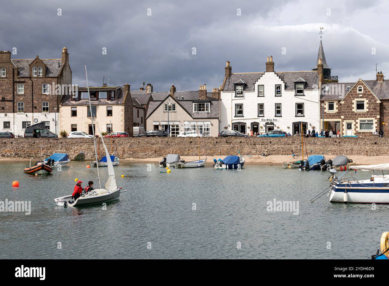 cadet sailing dinghy, Stonehaven Harbour, Stonehaven, Aberdeenshire ...