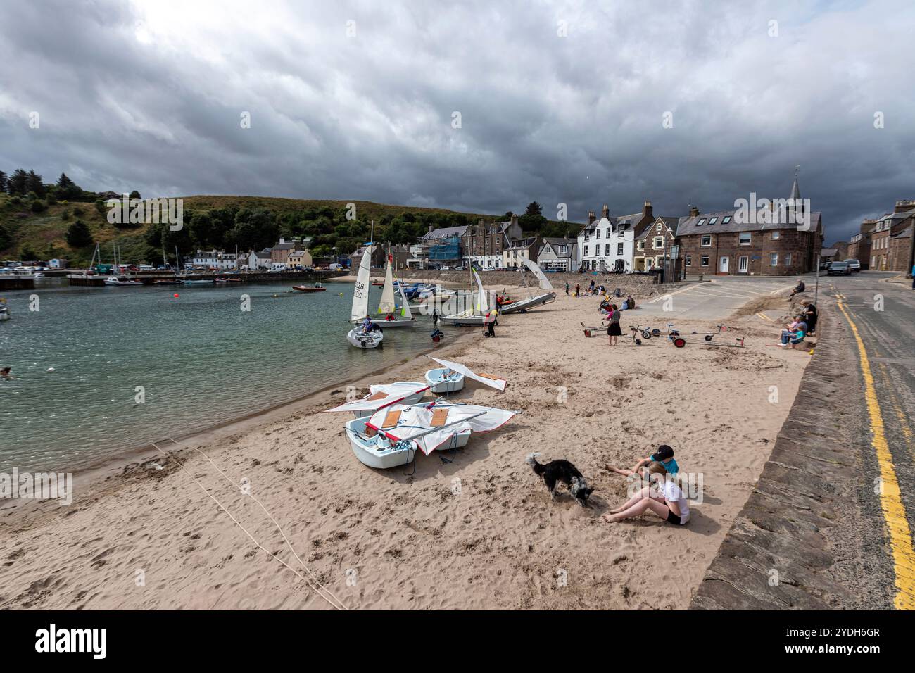cadet sailing dinghy, Stonehaven Harbour, Stonehaven, Aberdeenshire ...