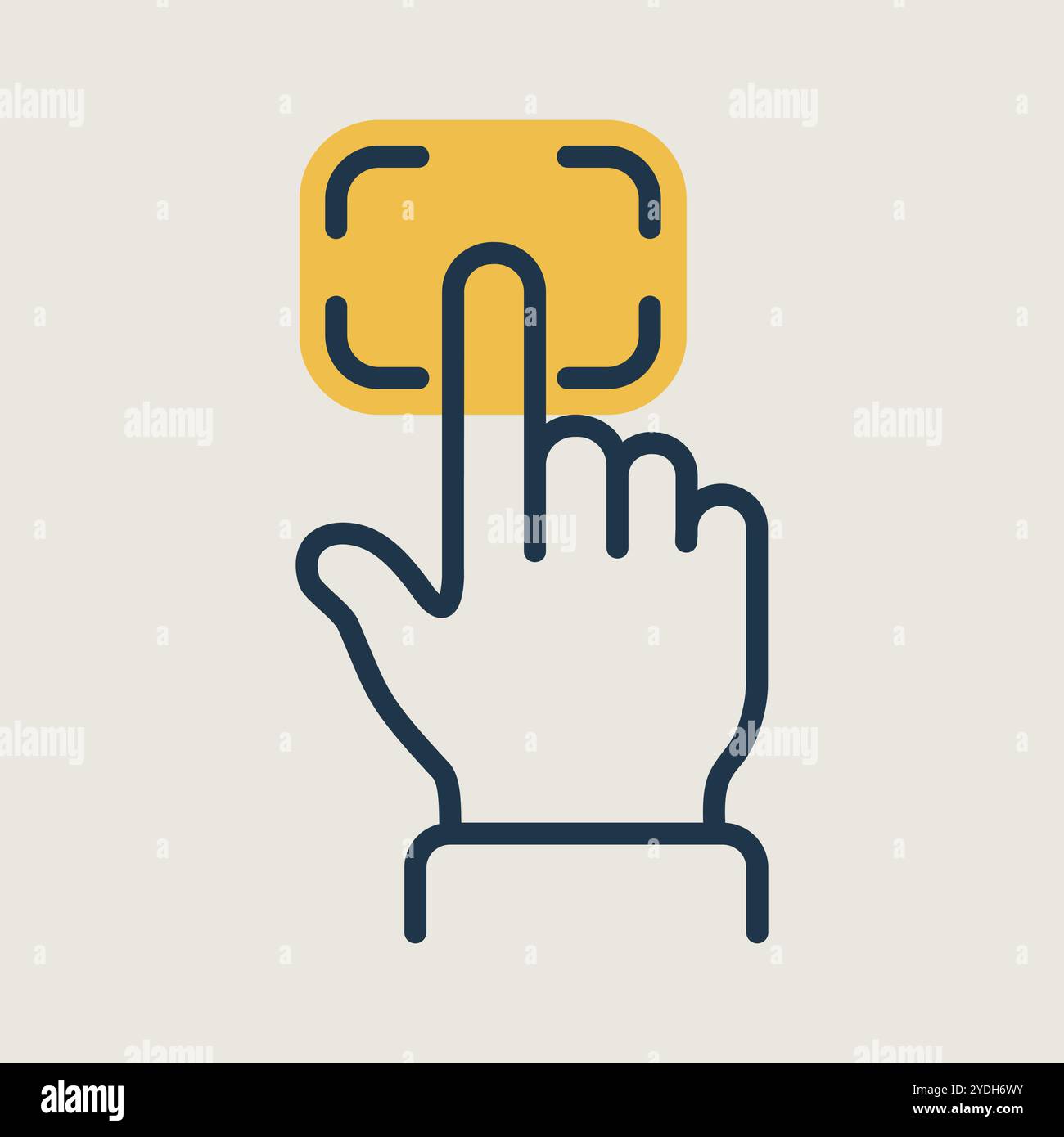Fingerprint scanning vector icon. Biometrics concept. Security sign ...