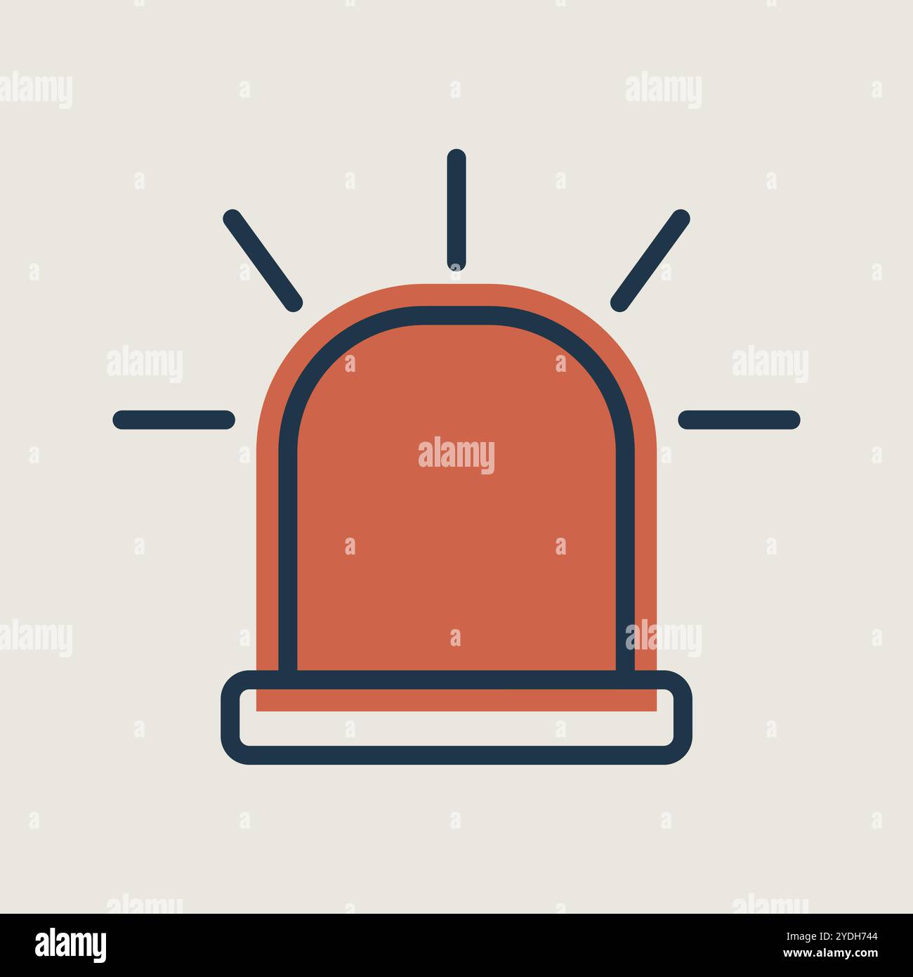 Siren vector icon. Alarm sign. Ambulance symbol. Special flashers of ...