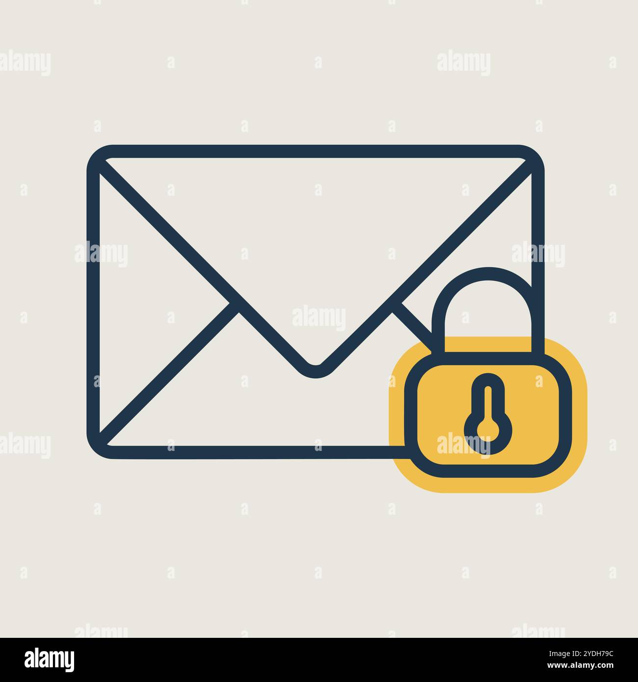 Lock envelope vector icon. Unlock envelope sign. Security sign. Graph ...